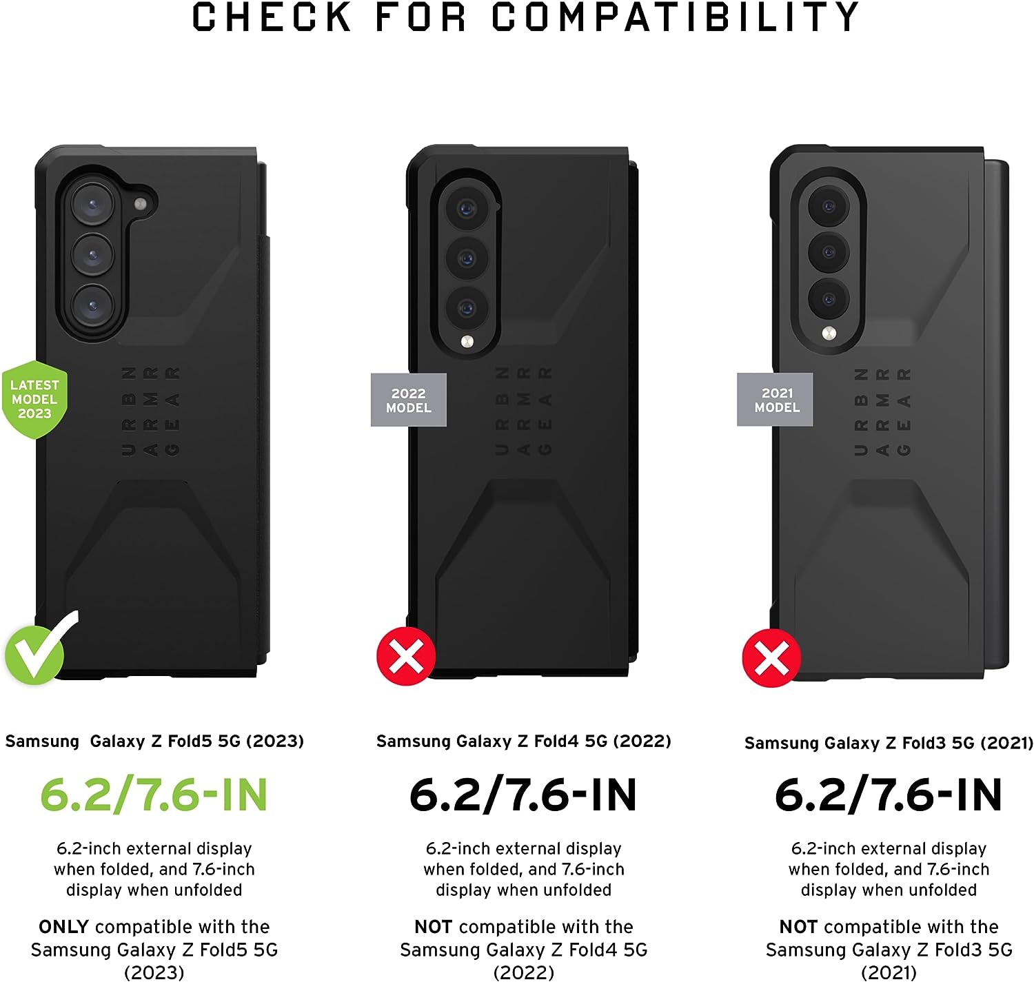 UAG Plyo Pro MagSafe Case for Samsung Galaxy Z Fold 5 - Ice/Silver-196 ...