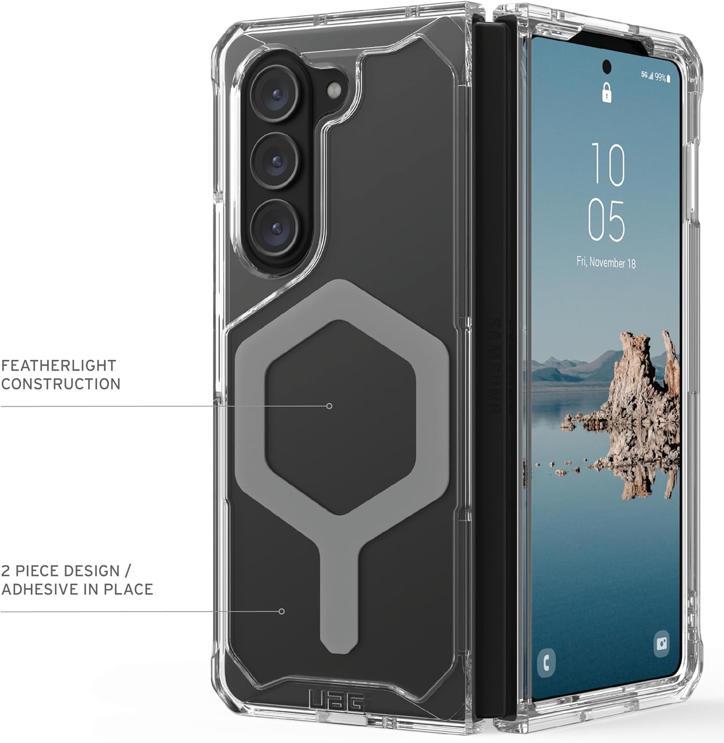 UAG Plyo Pro MagSafe Case for Samsung Galaxy Z Fold 5 - Ice/Silver-196 ...