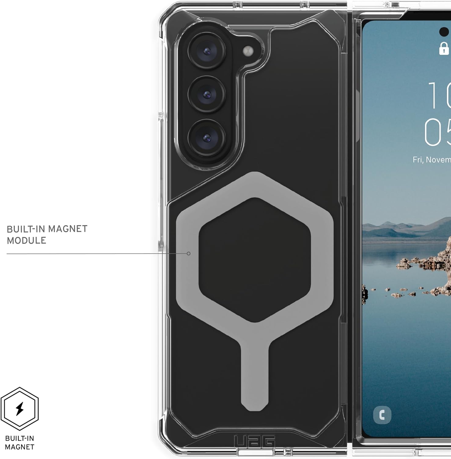 UAG Plyo Pro MagSafe Case for Samsung Galaxy Z Fold 5 - Ice/Silver-196 ...